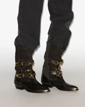 Isabel Marant Étoile Mexia Buckled Boots - Black