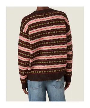 Miu Miu Crewneck Knitted Jumper - Dark Brown