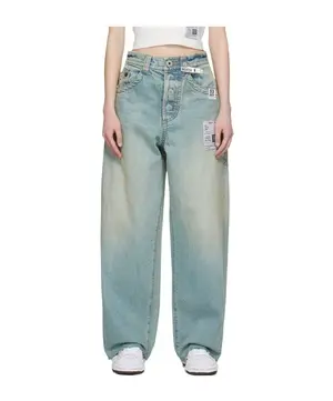 Mihara Yasuhiro Wide-leg Belt Loop Jeans