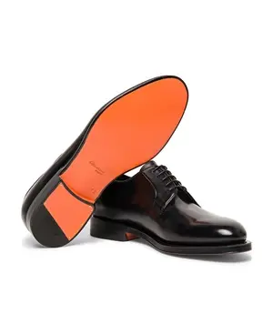 Santoni Round Toe Derby Shoes