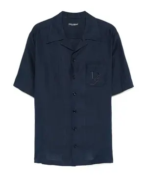Dolce & Gabbana Dolce Gabbana Logo Embroidered Short Sleeved Shirt