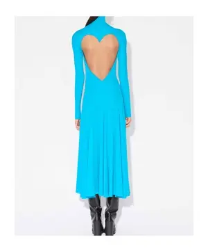 Alaïa Fluid Jersey Heart Back Dress