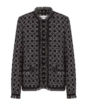 Dior Macrocannage Textured Tweed Jacket