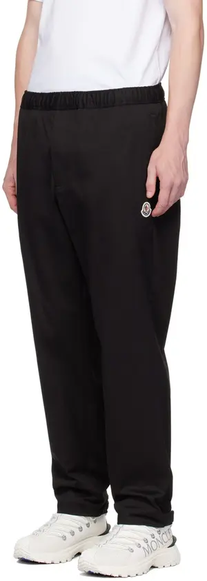 Moncler Mid-rise Straight Leg Trousers With Elastic Waist And Pockets