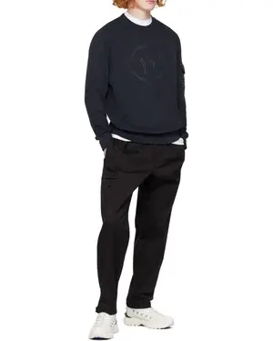 Moncler Mid-rise Straight Leg Trousers With Elastic Waist And Pockets