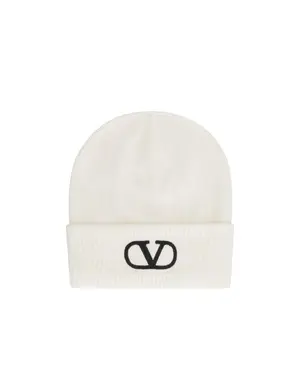 Valentino Garavani Vlogo Signature Beanie - White