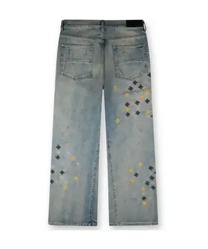 Amiri Ma Quad Embroidered Flared Jeans