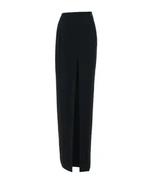 Alessandra Rich Side Slit Maxi Skirt - Black