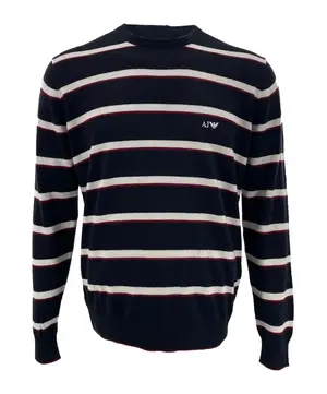 Emporio Armani Striped Crewneck Sweater