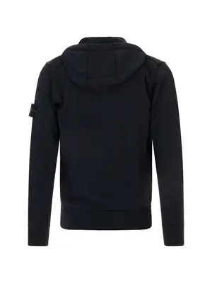 Stone Island Logo Patch Zip-up Hooded Jacket