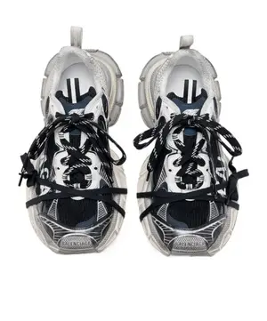 Balenciaga 3xl Mesh Panel Sneakers - White