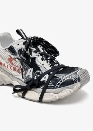 Balenciaga 3xl Mesh Panel Sneakers - White