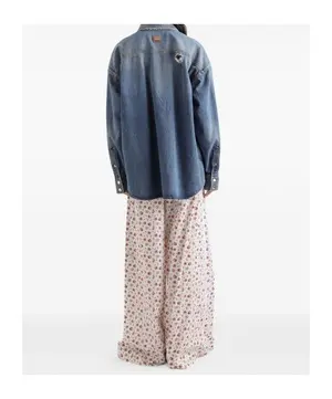 Dolce & Gabbana Floral Print Wide Leg Trousers