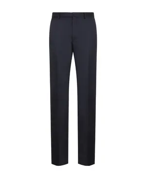 LANVIN Pressed Crease Tailored Trousers - Black