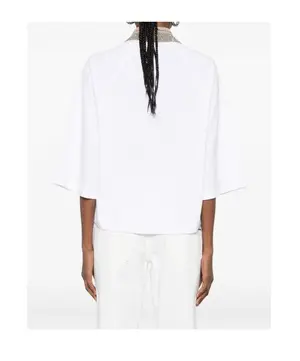 Brunello Cucinelli Embellished Collar Polo Shirt
