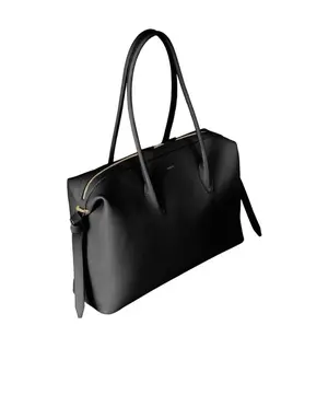 Yuzefi Brioche Duffle Pebble Grained Leather Bag - Black