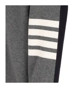 Thom Browne 4-bar Two-toned Knitted Jumper - Grey