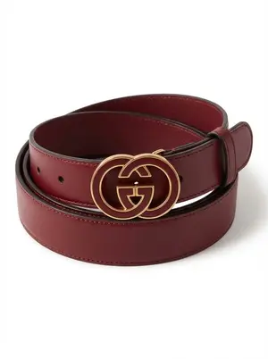 Gucci Interlocking G Buckle Belt - Ancora Red