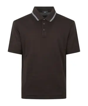 Herno Short Sleeve Polo Shirt - Black