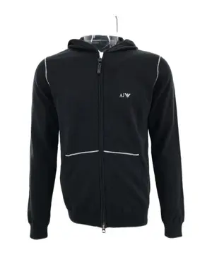 Emporio Armani Hooded Long-sleeved Knitted Jacket