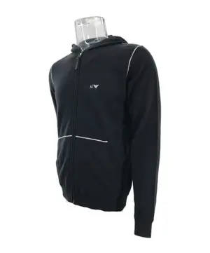 Emporio Armani Hooded Long-sleeved Knitted Jacket