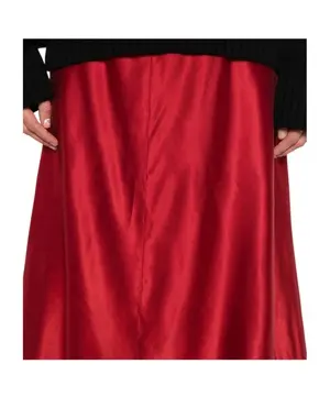 Khaite Satin Midi Skirt