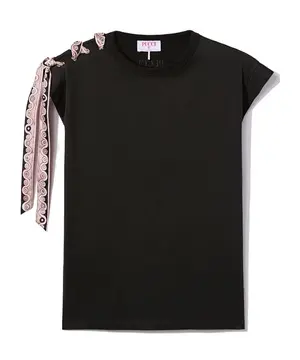 Emilio Pucci Cotton T-shirt With Tie Detail