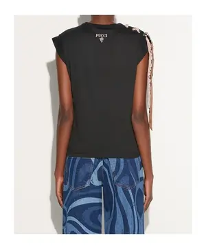 Emilio Pucci Cotton T-shirt With Tie Detail