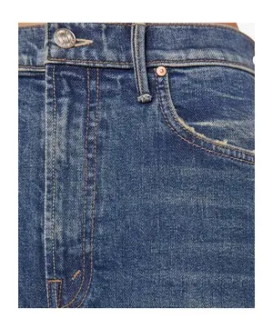 MOTHER The Lasso Sneak Distressed Jeans - Blue