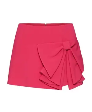 Red Valentino Bow Detailed Mid-rise Skorts - Red