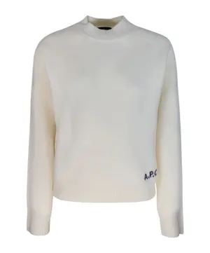 A.p.c. Crewneck Knitted Jumper - White