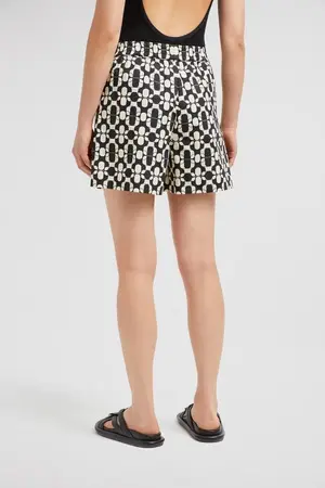 Moncler Geometric Print Shorts - Blue/white