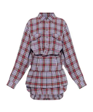 VIVIENNE WESTWOOD Marta Check Mini Shirt Dress