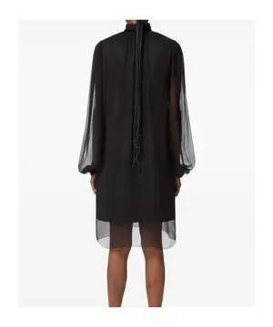Nina Ricci High-neck Balloon-sleeve Mini Dress