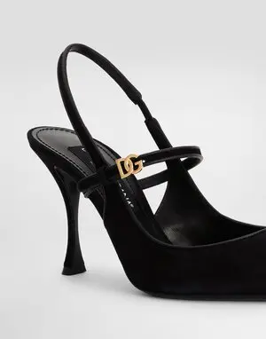 Dolce & Gabbana 90mm Pointed Toe Slingback Pumps - Black