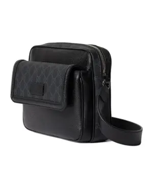 Gucci Gg Supreme Crossbody Bag - Black
