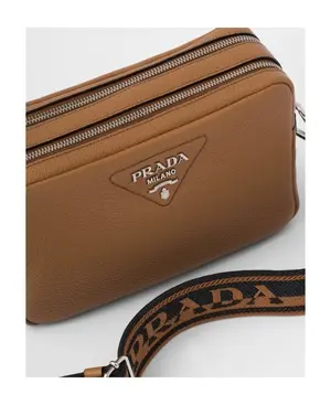 Prada Leather Bag With Shoulder Strap - Brown