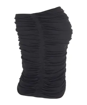 Saint Laurent Strapless Ruched Bustier