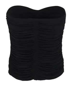 Saint Laurent Strapless Ruched Bustier