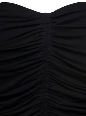 Saint Laurent Strapless Ruched Bustier