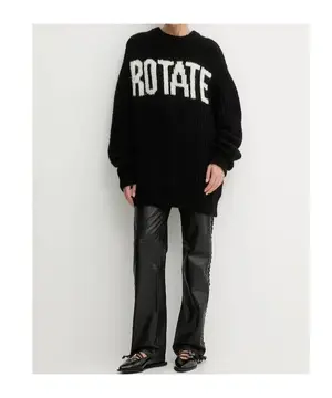 ROTATE BY BIRGER CHRISTENSEN Logo Knit Sweater - Black