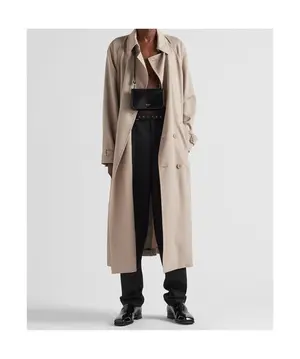 Prada Belted Button-up Coat