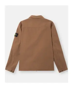 Stone Island Comfort-fit Zipper-up Overshirt - Umber