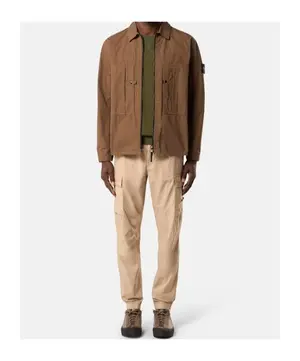 Stone Island Comfort-fit Zipper-up Overshirt - Umber