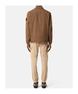 Stone Island Comfort-fit Zipper-up Overshirt - Umber