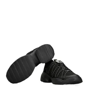 ROGER VIVIER Sacai Viv' Zag Lace-up Sneakers - Black