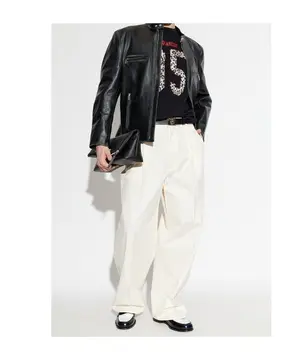 Dsquared2 Zip-pocket Leather Jacket - Black