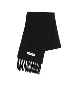 Marni Fringed-edge Scarf - Black