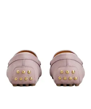 TOD'S Logo Detailed Slip-on Flats - Purple