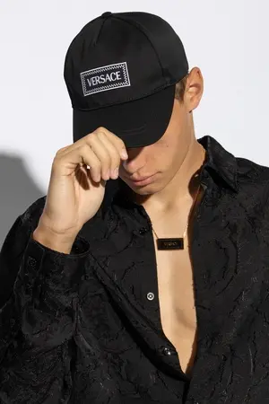Versace Logo Embroidered Baseball Cap